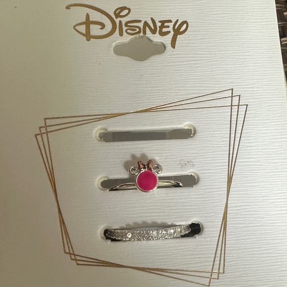 Disney | Jewelry | Disney Pink And Silver Ring Set | Poshmark